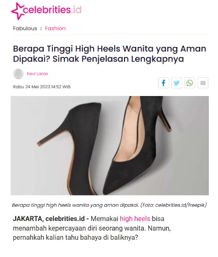 Berapa Tinggi High Heels wanita yang Aman Dipakai? Simak Penjelasan ...